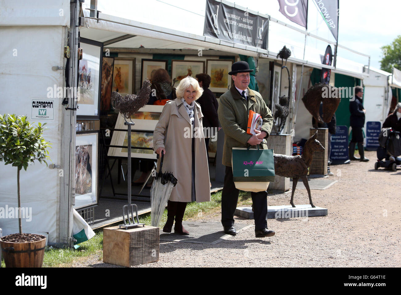 Duchess of Cornwall with Colonel Stuart Cowen, Chairman of the Horse ...