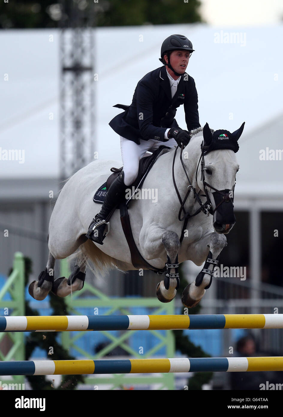 Ben Maher rides Cella in the Ladies and Gentlemens Competition during ...