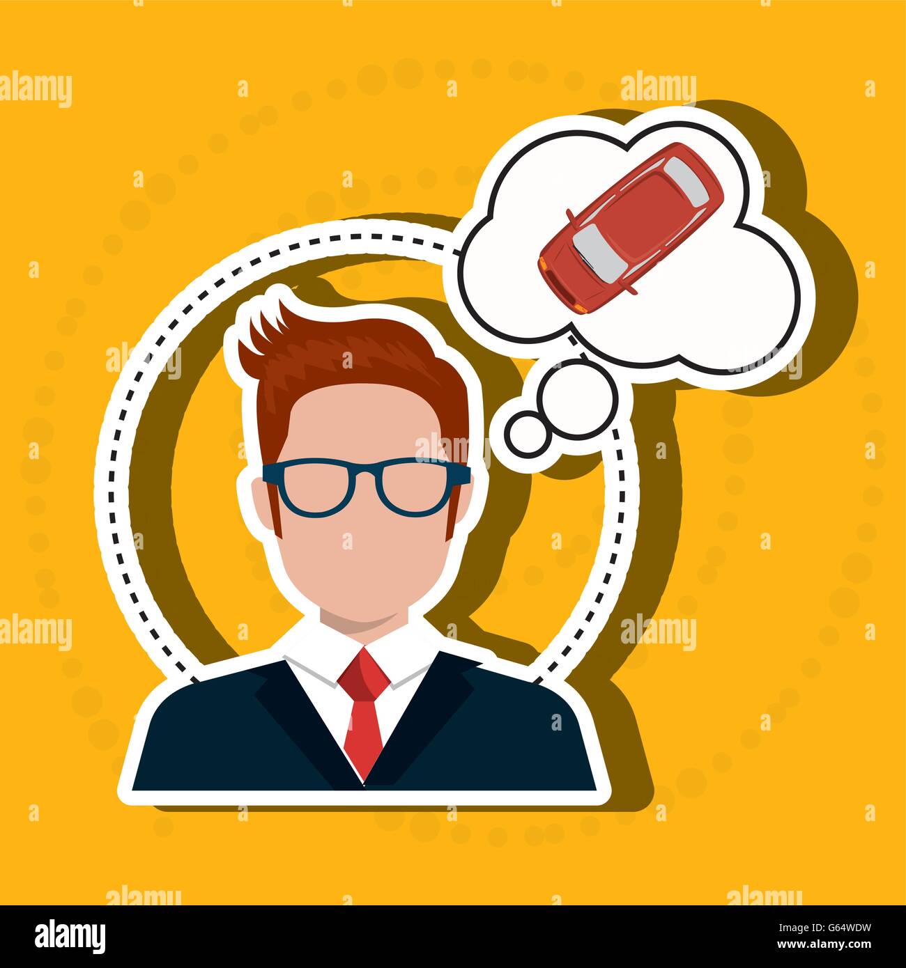 businessman thinking car design Stock Vector Image & Art - Alamy