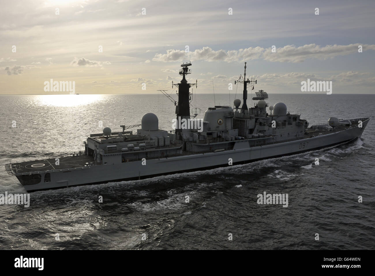 A general view of HMS Edinburgh as she conducts her fairwell tour of ...