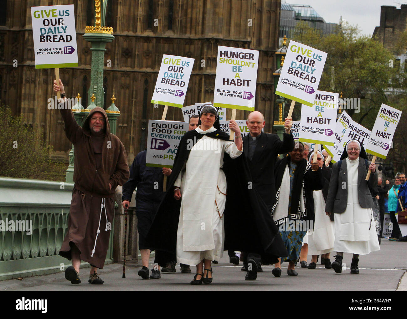 CAFOD world hunger protest Stock Photo - Alamy
