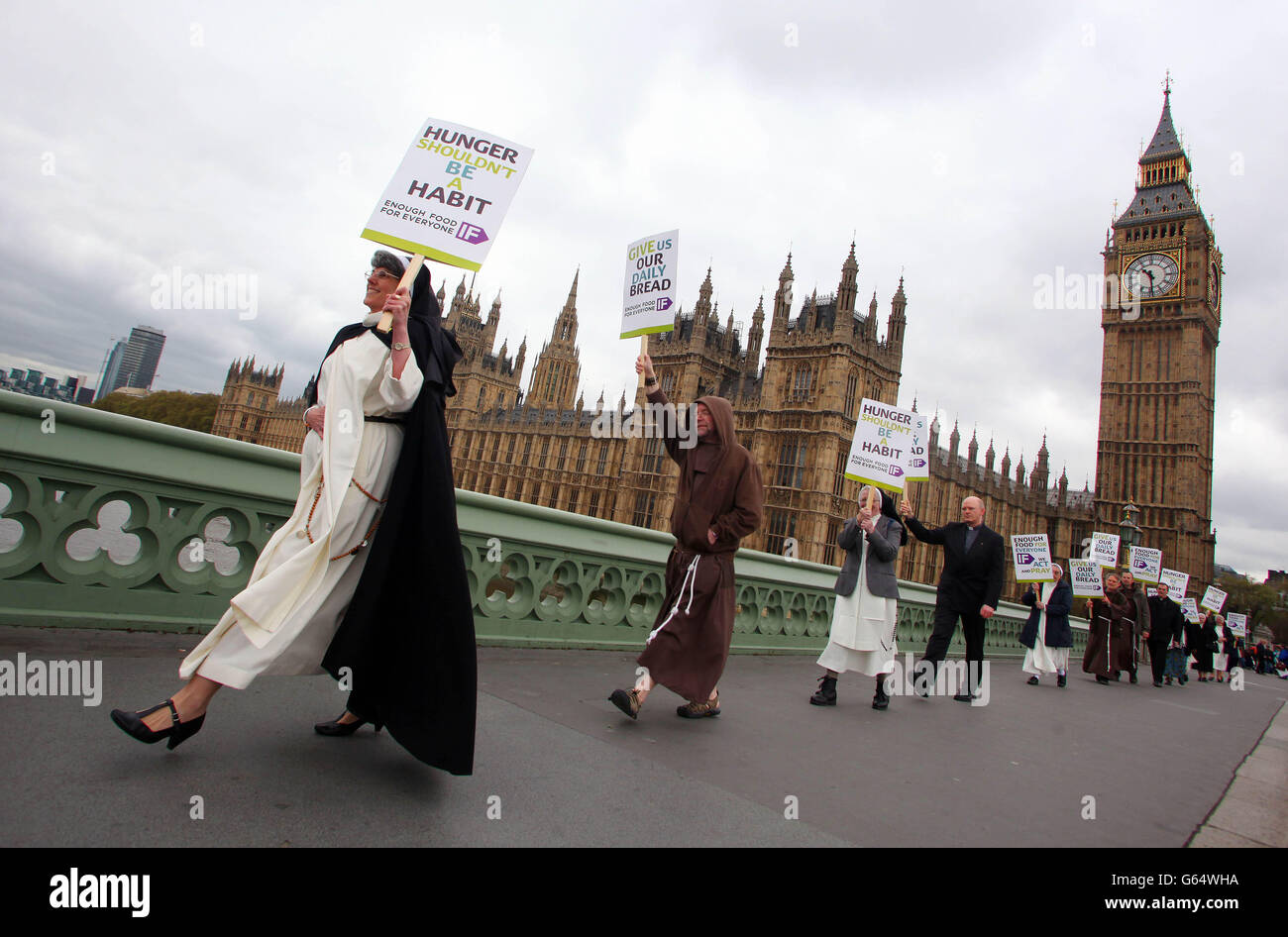 CAFOD world hunger protest Stock Photo - Alamy