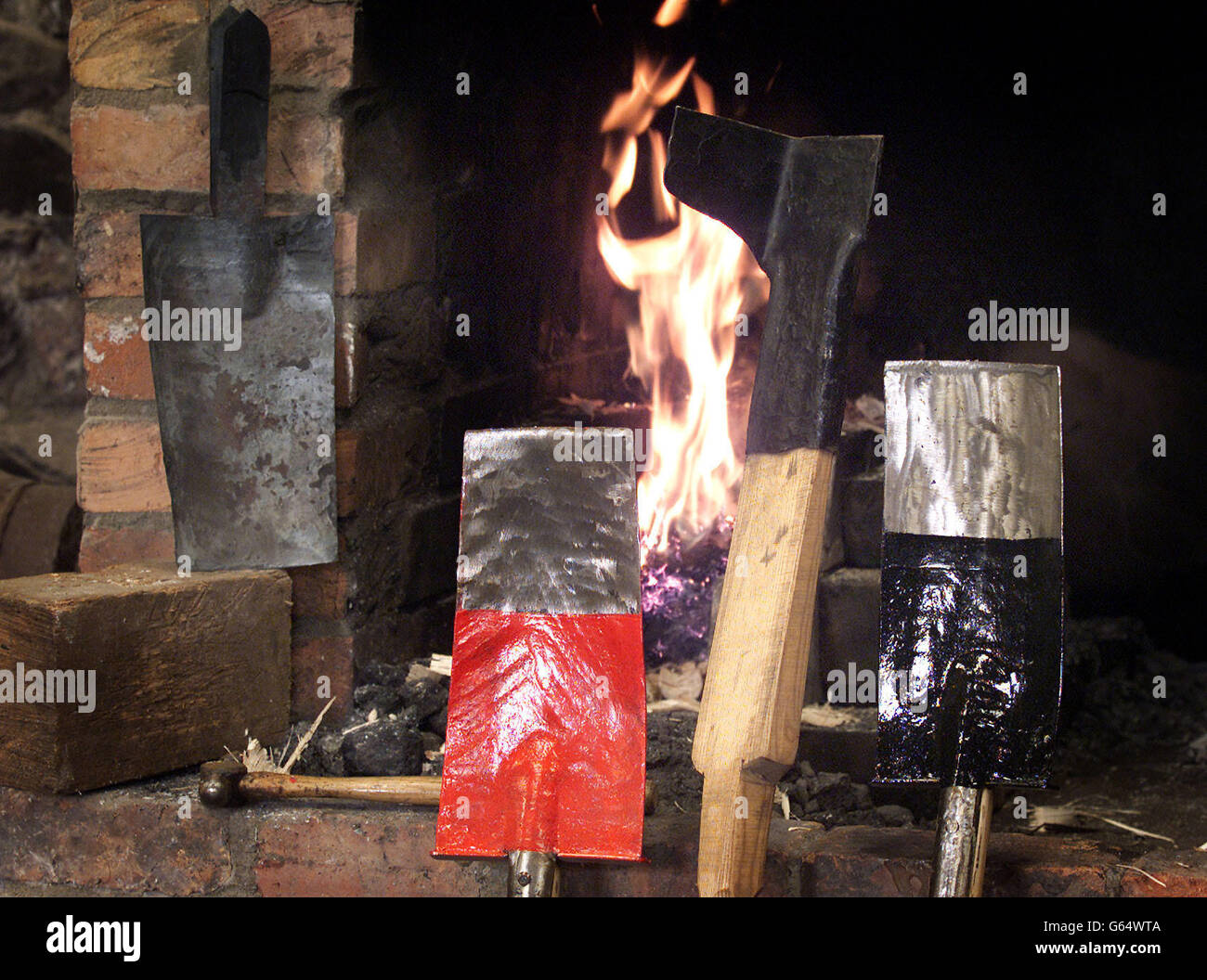 Spade making in Templepatrick Stock Photo - Alamy
