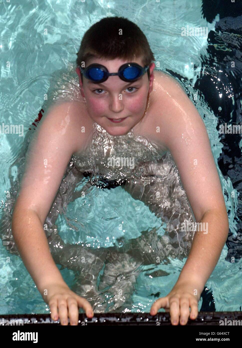 Cub Scout, Joseph Smith, 10, celebrates winning a team swimming gala on ...
