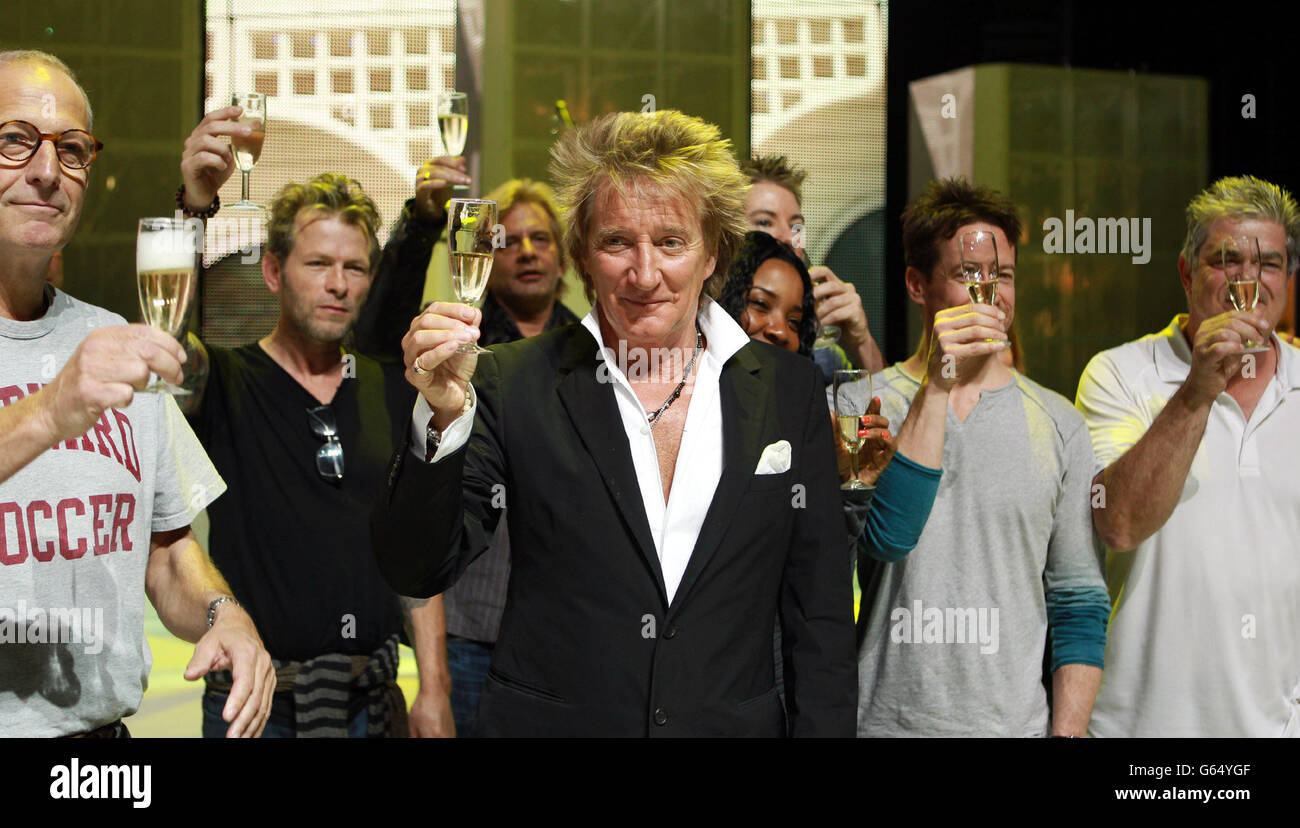 Singer Rod Stewart 68, celebrates his album called 'Time', at a ...