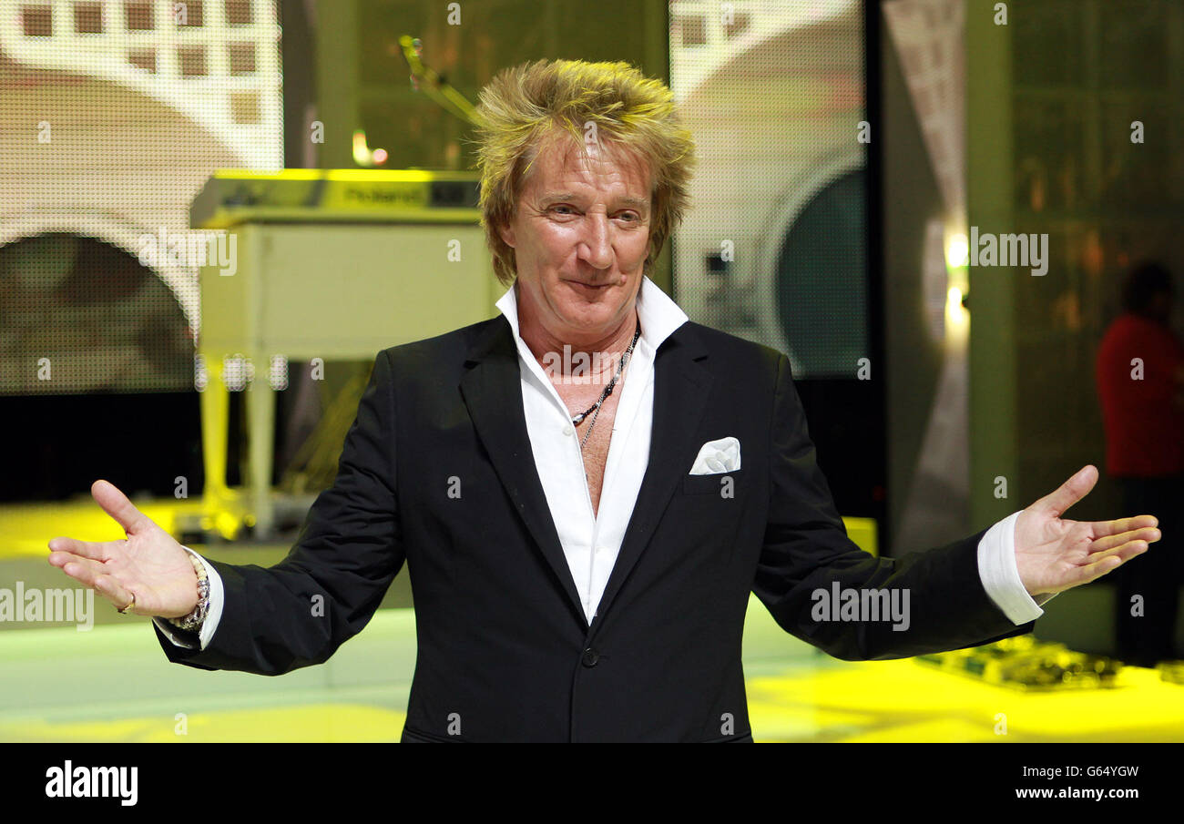 Singer Rod Stewart 68, celebrates his album called 'Time', at a ...