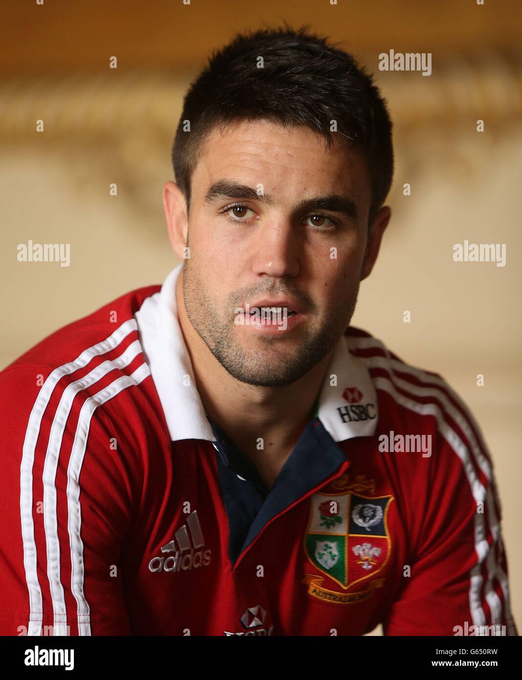 Conor Murray during a press conference at Carton House, Dublin, Ireland ...
