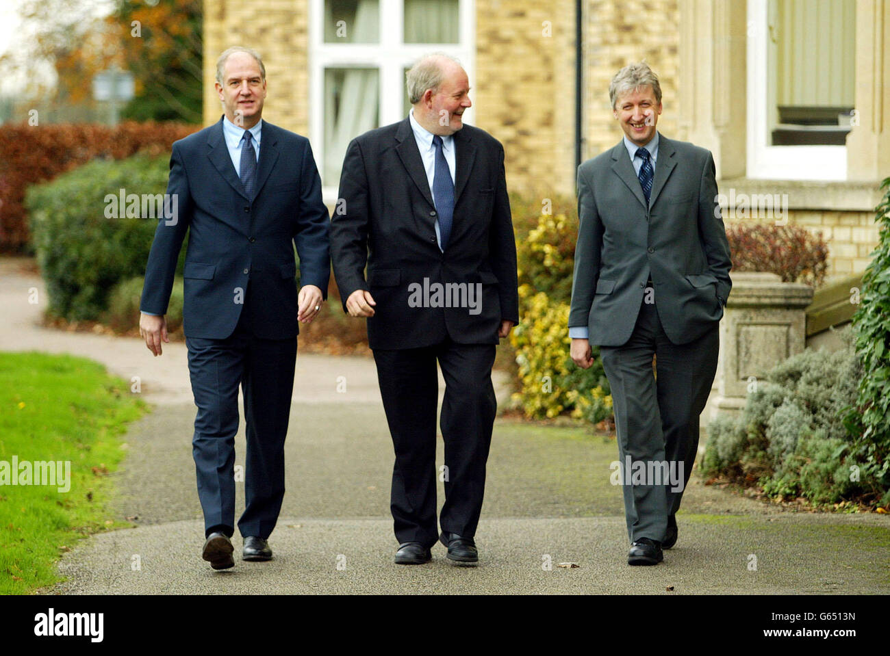 Geoff fisher left and principal of soham village college hi-res stock ...