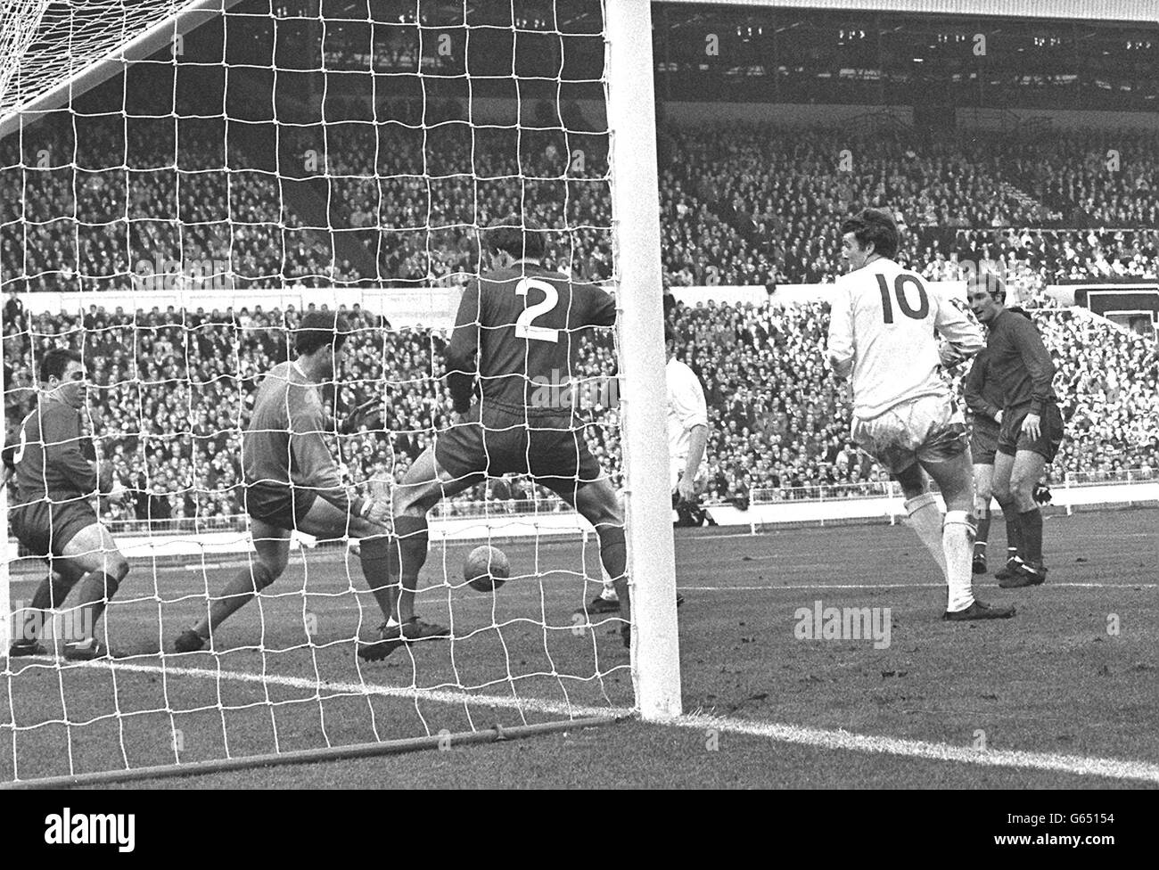 Goal mouth football Black and White Stock Photos & Images - Alamy