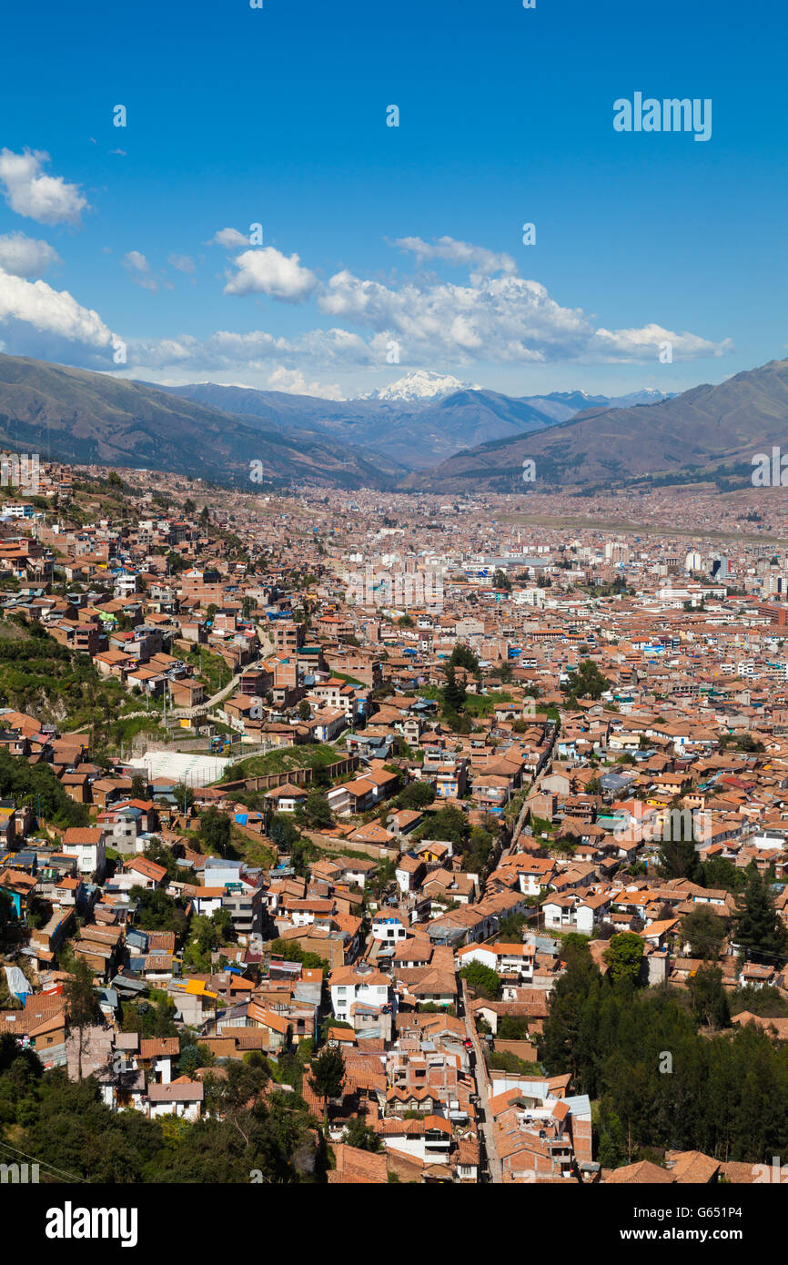 Overview of Cusco in the Andes Mountains of Peru Stock Photo - Alamy