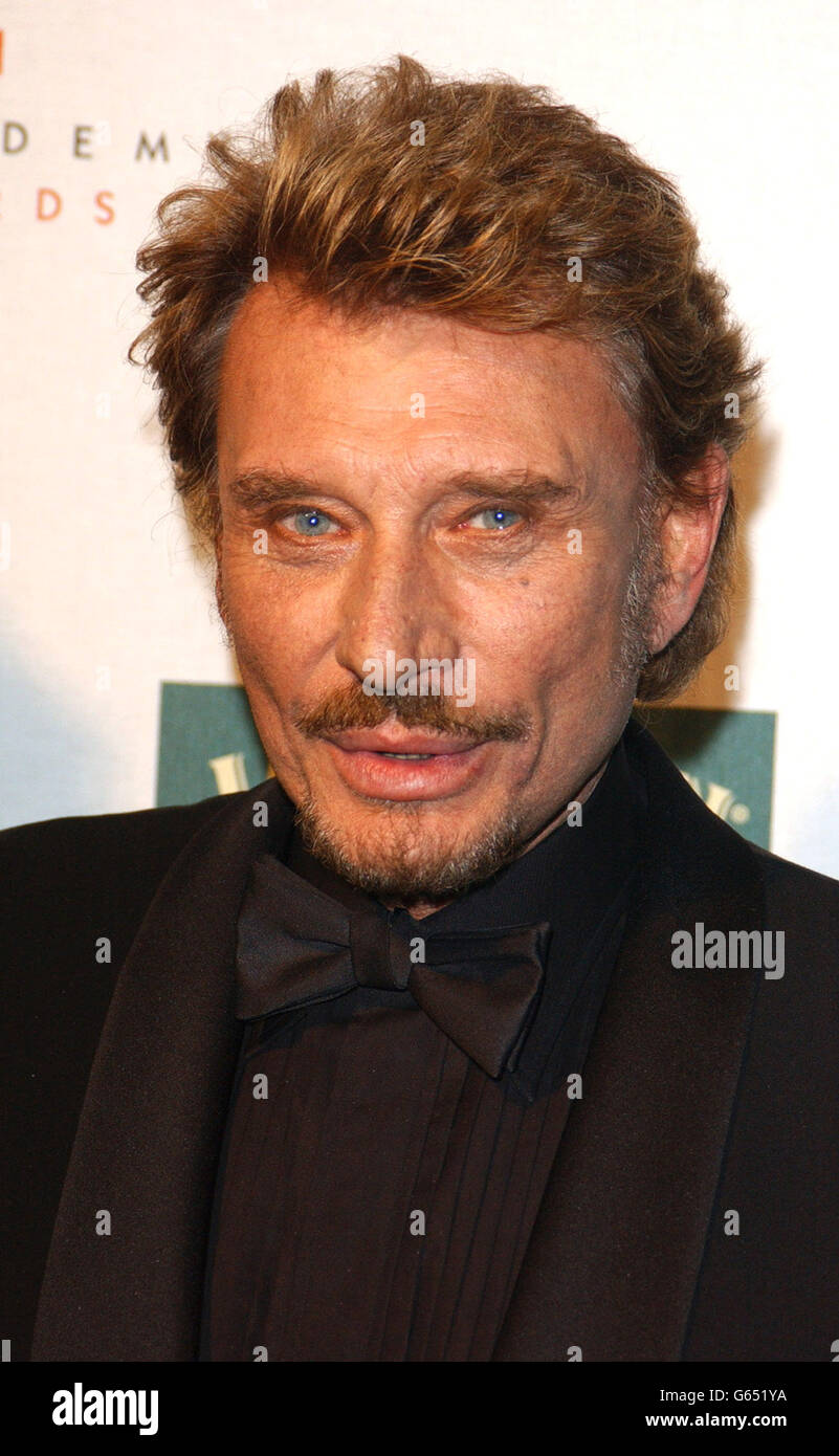 Actor johnny hallyday european film awards 2002 hi-res stock ...