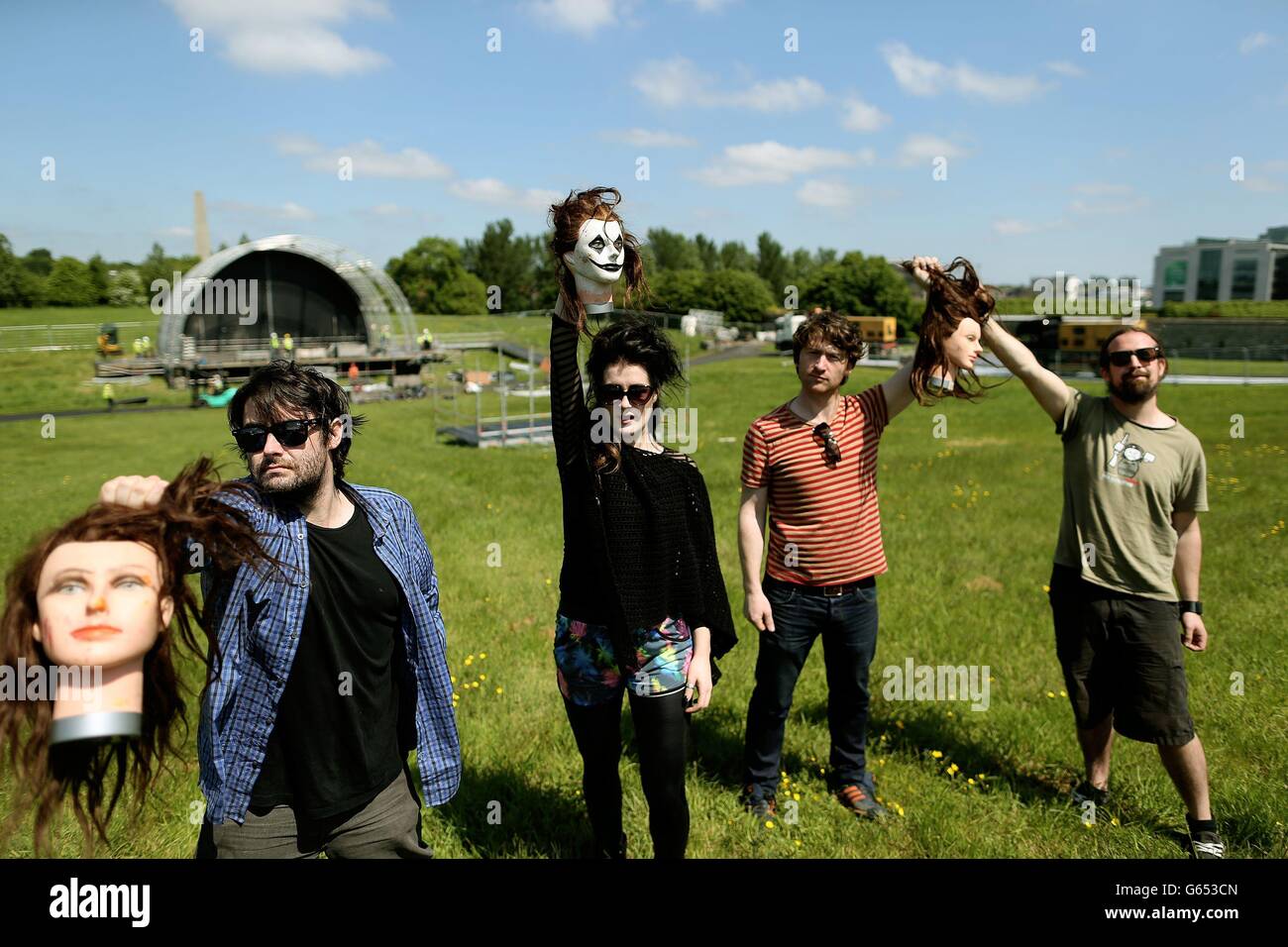 Jamie, Maykay, Lee and Conti from the band Fight like Apes in front of ...