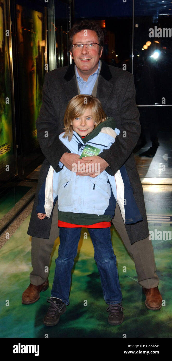 Roland Rivron and his son Dan arrive for the European Charity Premiere ...