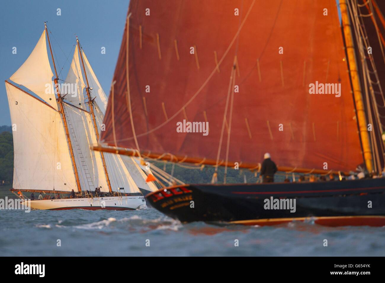 Sailing - Round the Island Race - Isle of Wight Stock Photo - Alamy