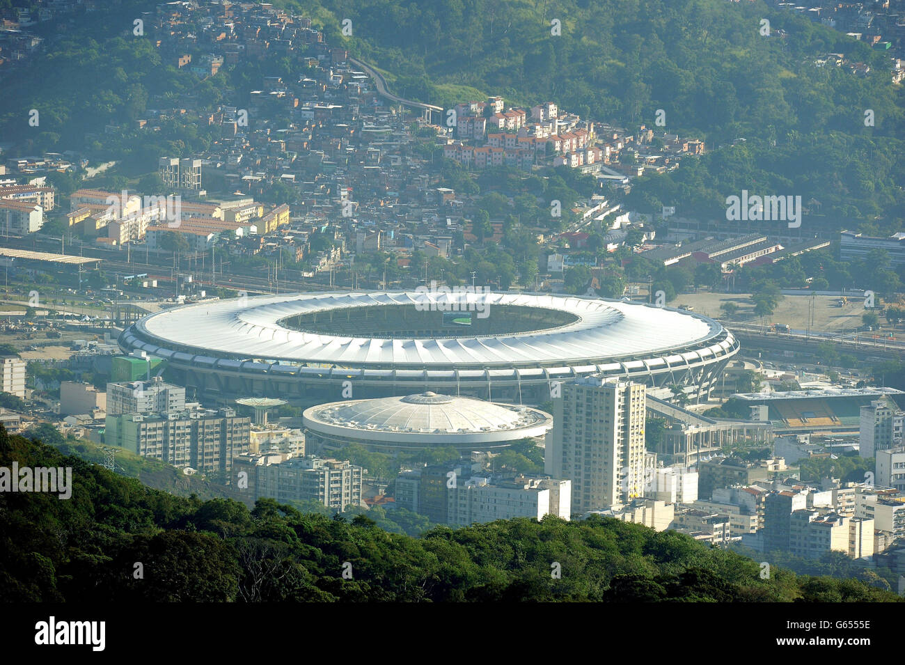 A view of the maracana stadium in rio de janeiro hi-res stock ...