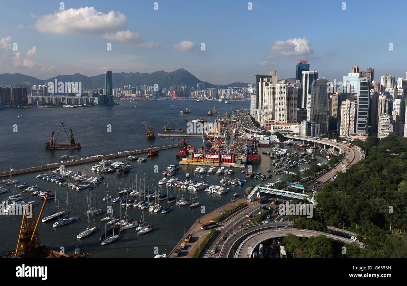 A general view of a harbour in hong kong hi-res stock photography and ...