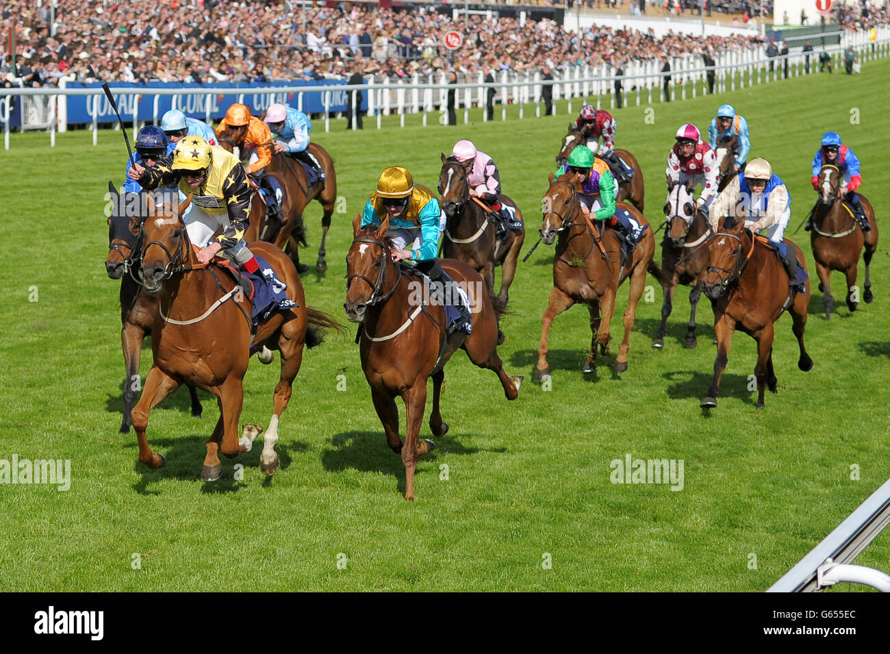Horse Racing - Investec Derby Day - Epsom Downs Racecourse Stock Photo ...