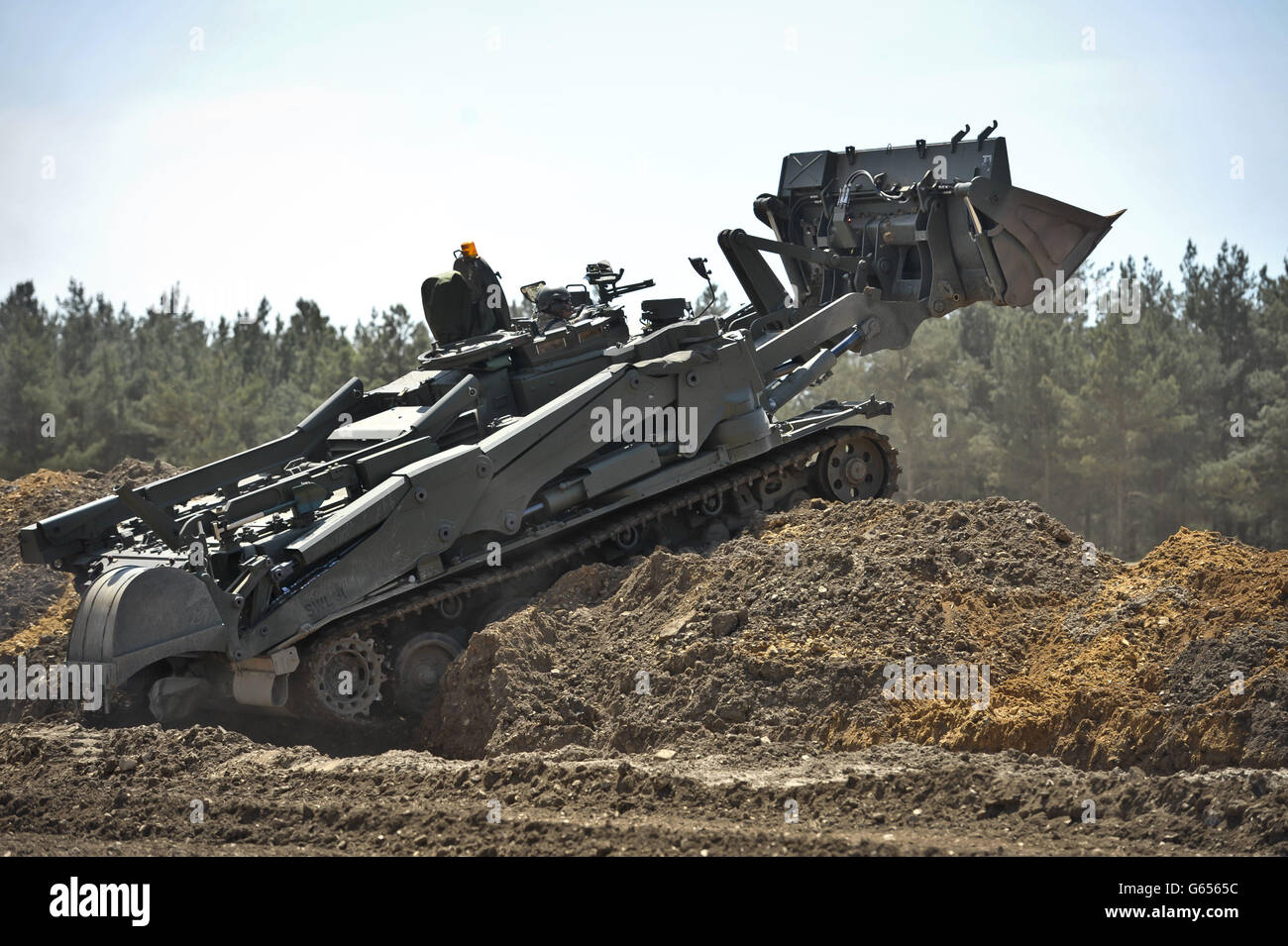 Embargoed To 0001 Wednesday June 5 A Terrier Armoured Digger Stock ...