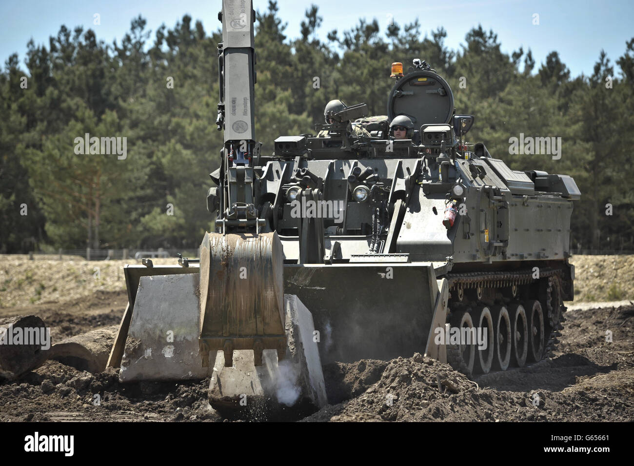 Embargoed To 0001 Wednesday June 5 A Terrier Armoured Digger Stock ...