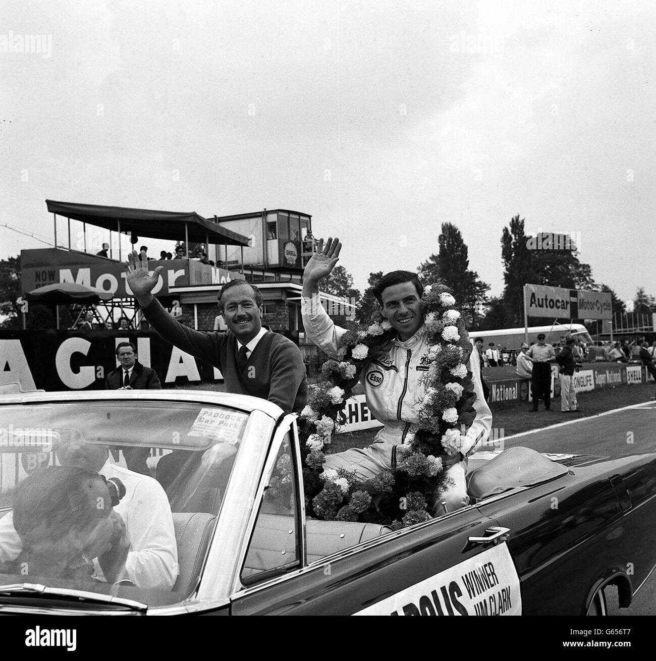 Garland-wearing Scotsman Jim Clark, who won the gruelling American ...