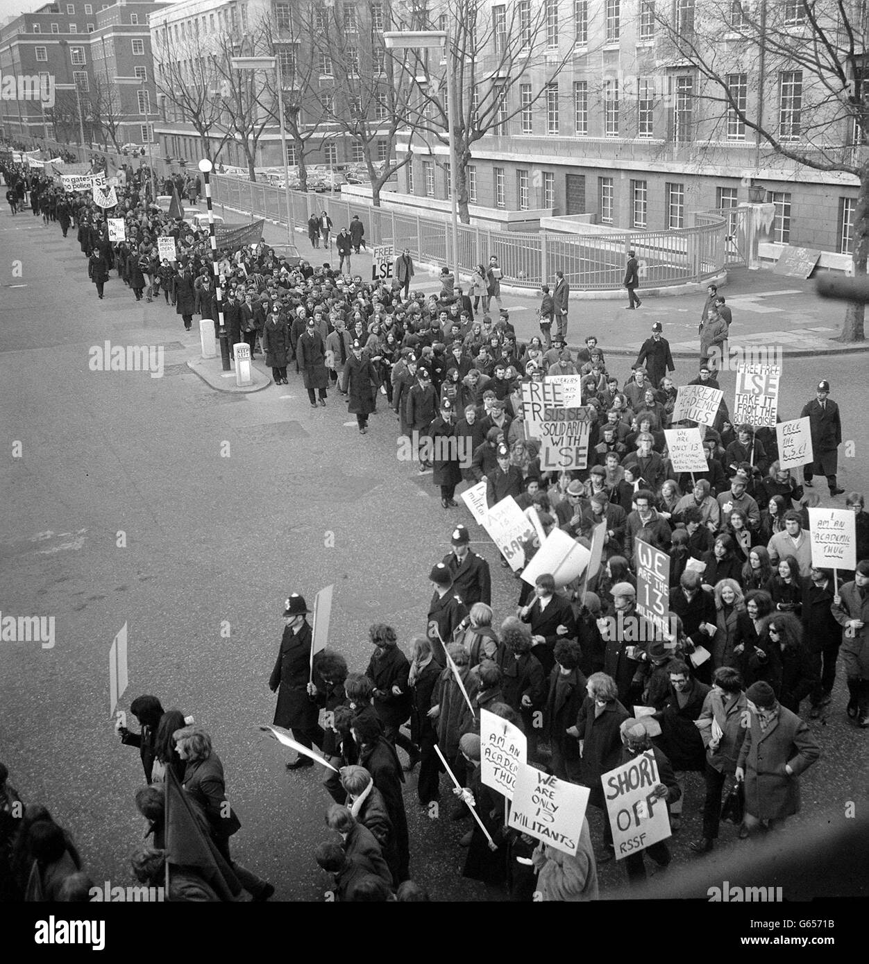 School protests Black and White Stock Photos & Images - Alamy