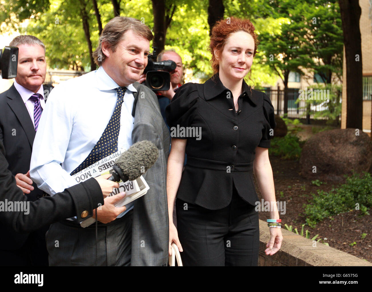 Rebekah Brooks and husband Charlie Brooks arrive at Southwark Crown ...