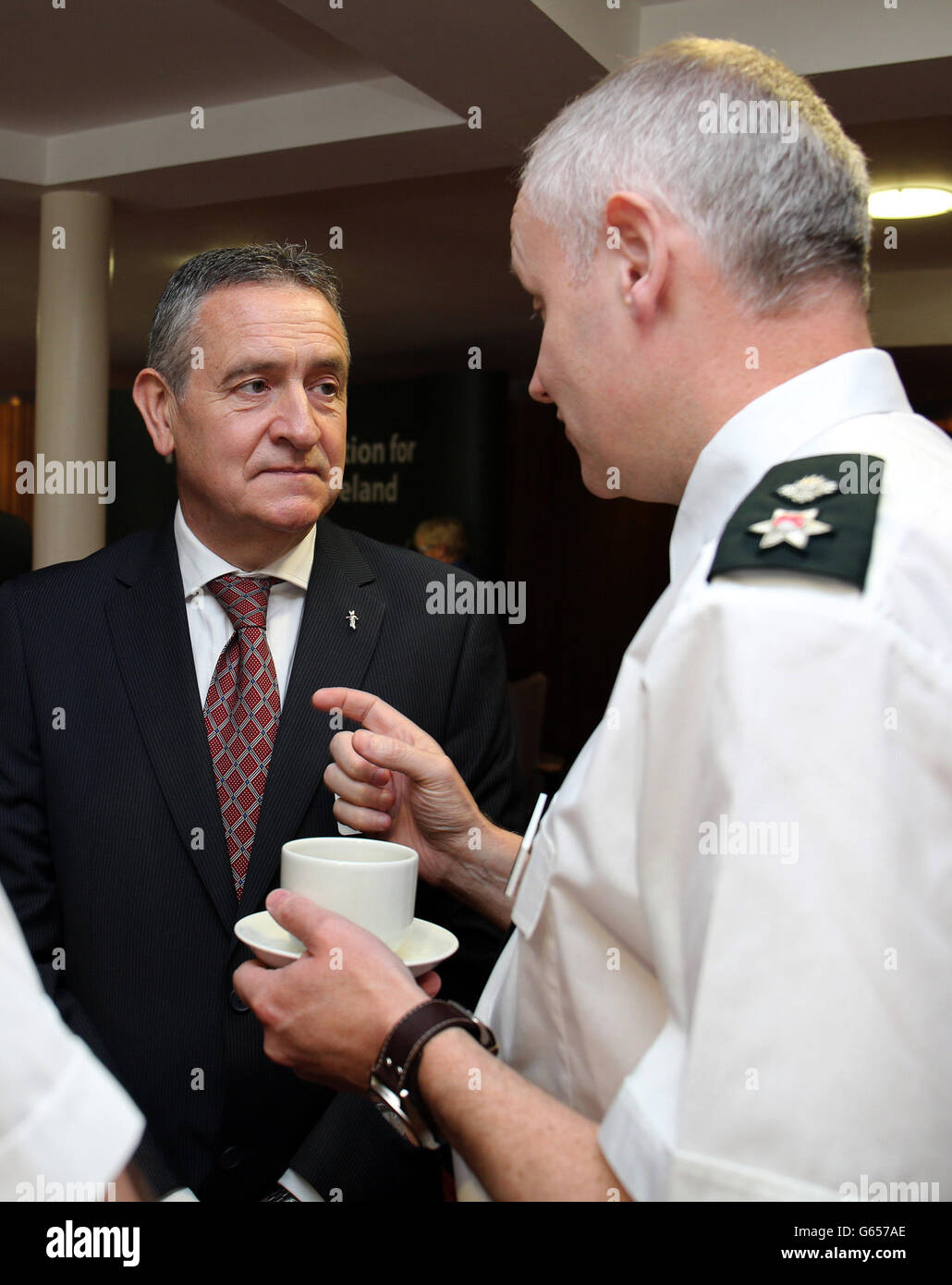 Terry spence left of the police federation of northern ireland hi-res ...