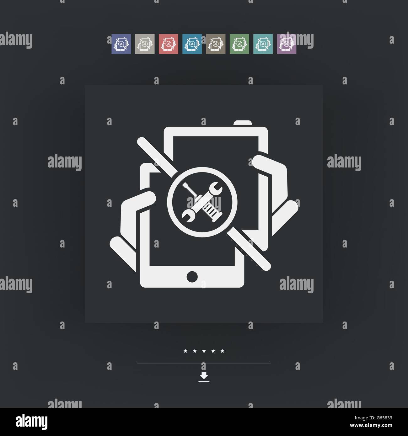 Hand phone repair setting Stock Vector Images - Alamy