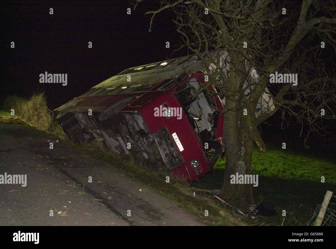 South Wales Bus crash Stock Photo - Alamy
