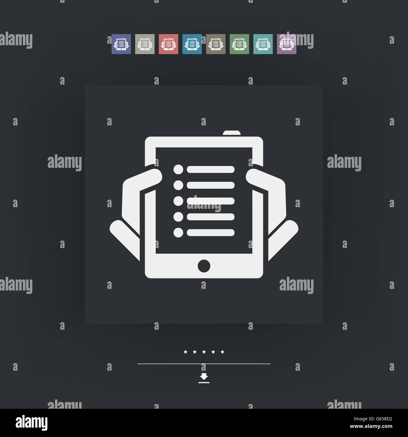 Tablet list icon Stock Vector Image & Art - Alamy