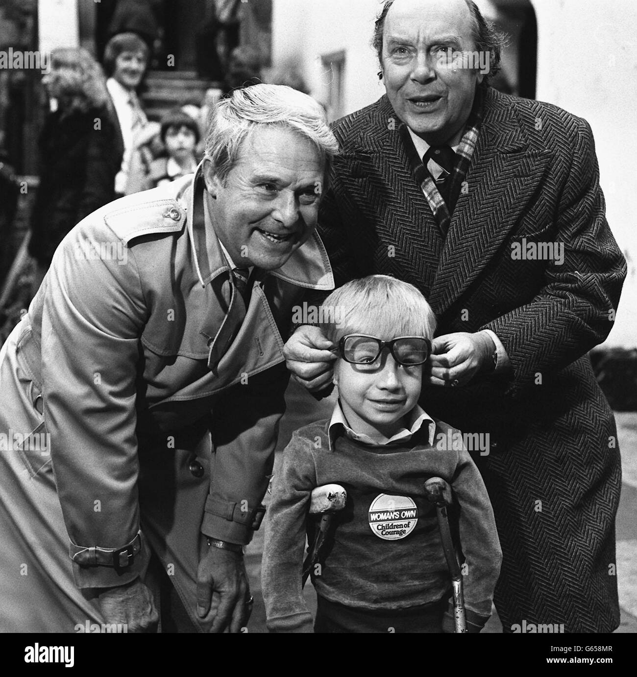 Ernie Wise (left) and Eric Morecambe with Lee Pearson, six, from ...