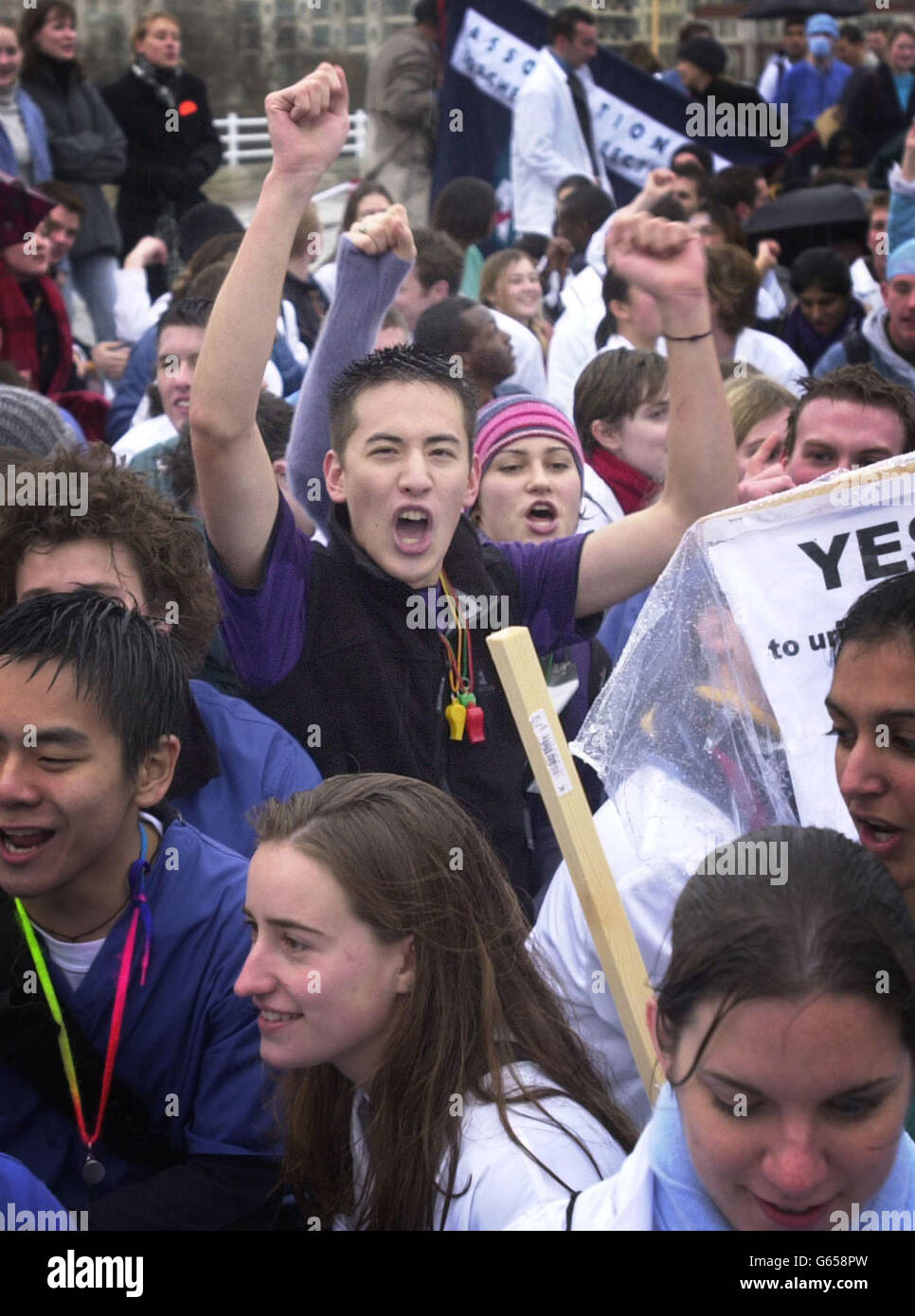 Students protest against fees Stock Photo - Alamy