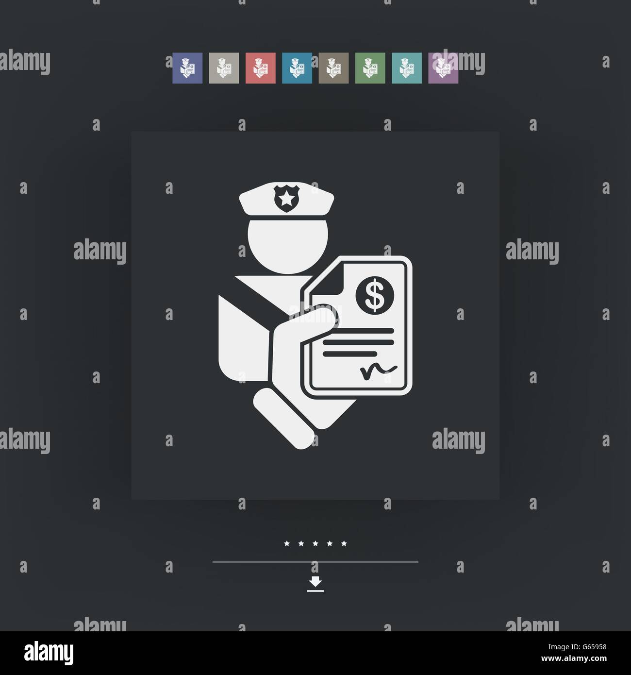 Fine icon Stock Vector Images - Alamy