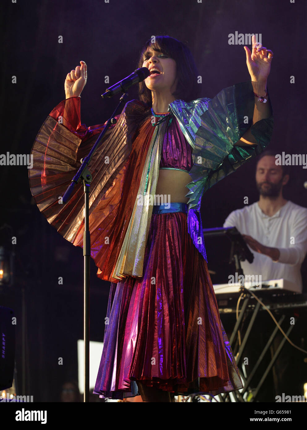 Natasha Khan of Bat for Lashes performing at the Field Day Festival in ...