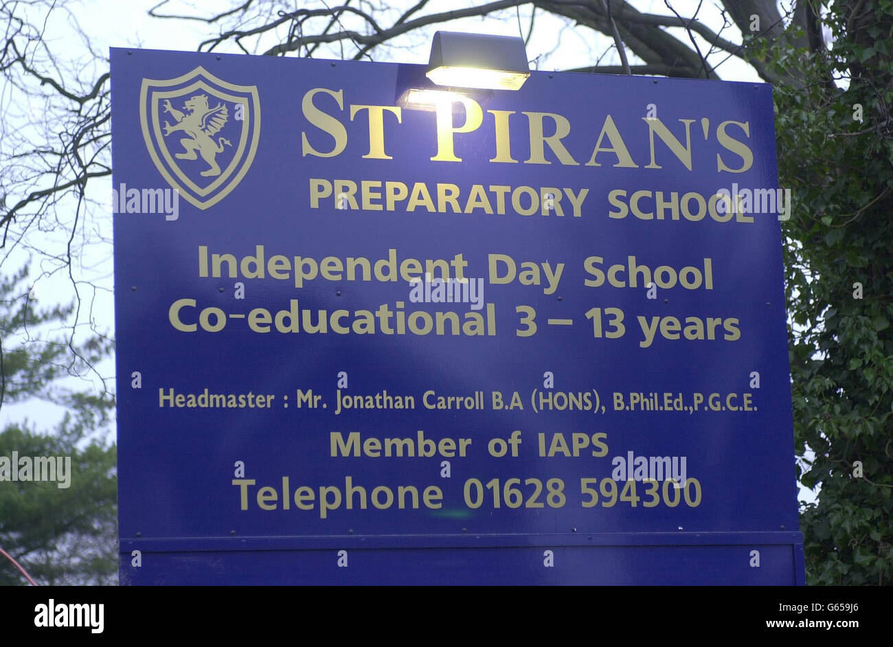 St. Piran's School sign Stock Photo - Alamy