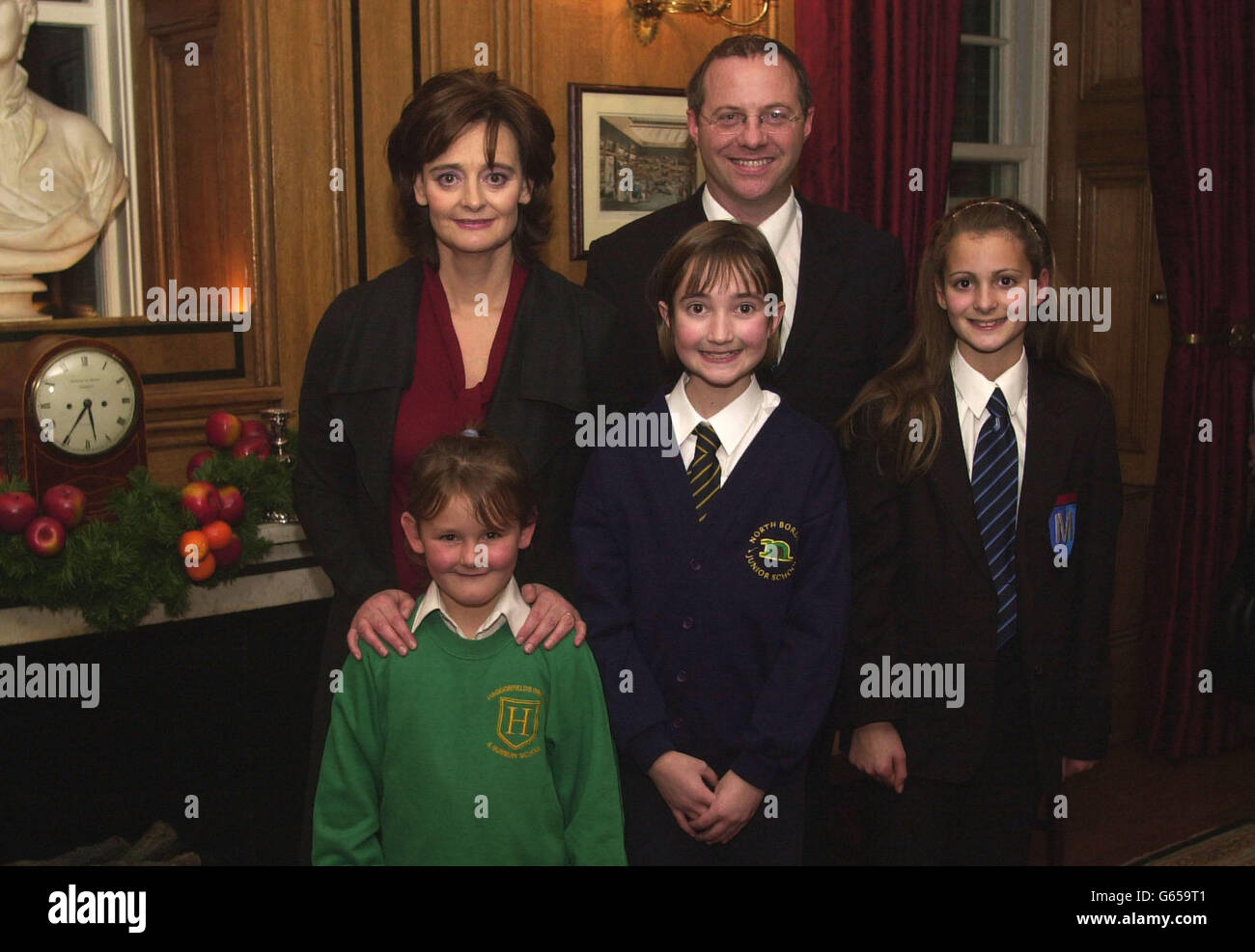 Cherie Blair with John Mann MP (back) and (from left) Bryane Regan ...