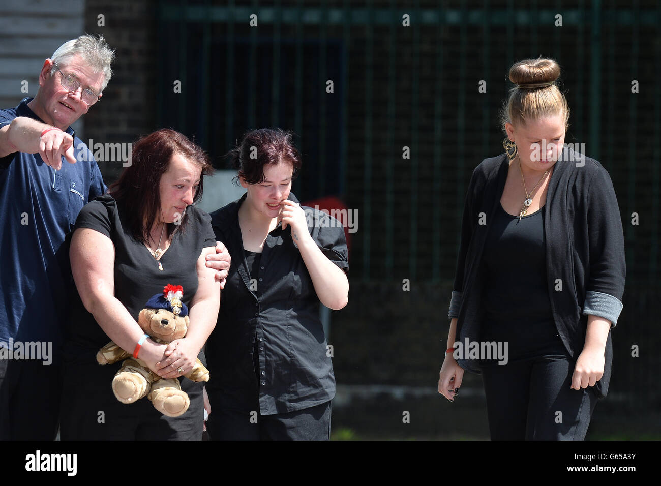 Lyn Rigby, mother of Drummer Lee Rigby, holding a teddy bear joins ...