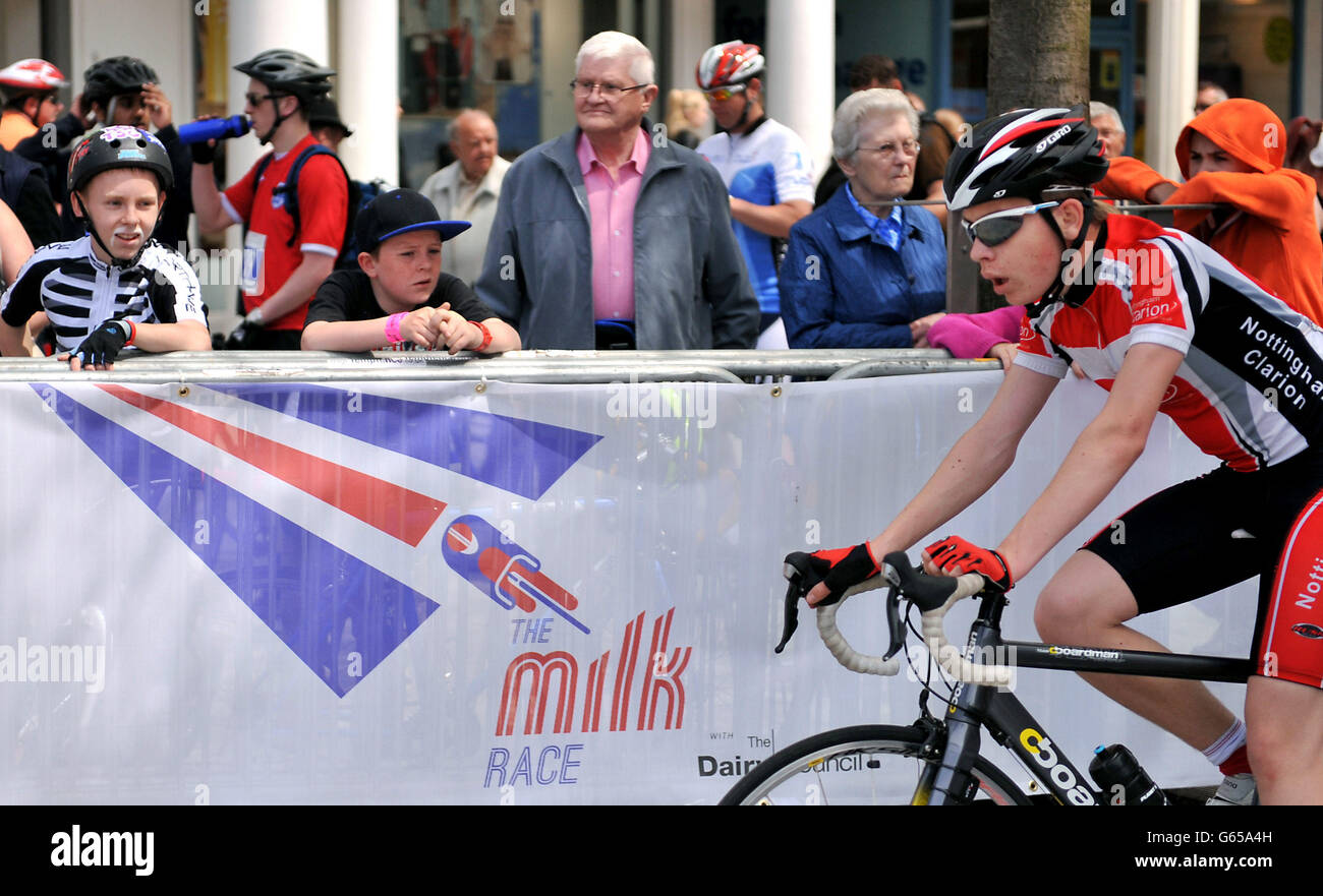 Cycling - 2013 Milk Race - Nottingham Stock Photo - Alamy