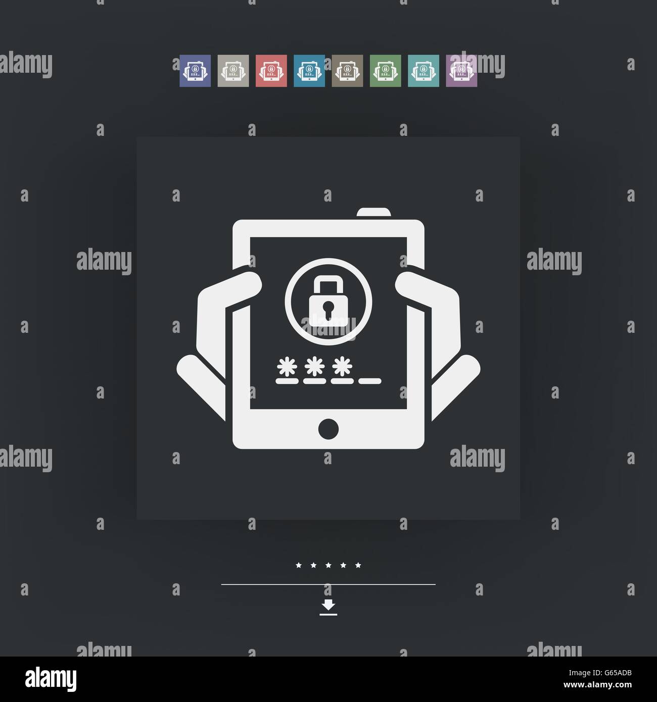 Tablet hacker password login Stock Vector Images - Alamy