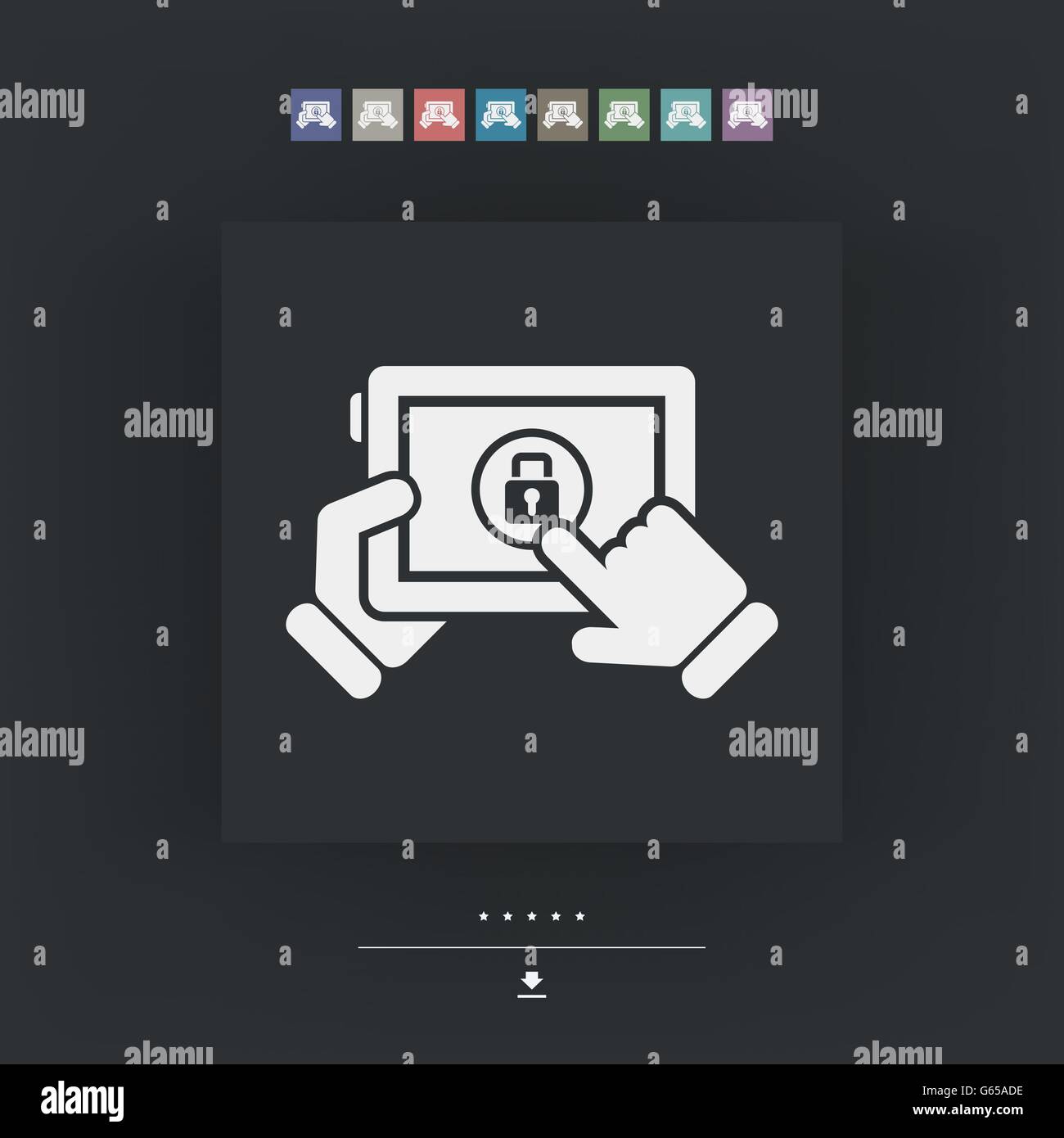 Tablet hacker password login Stock Vector Images - Alamy