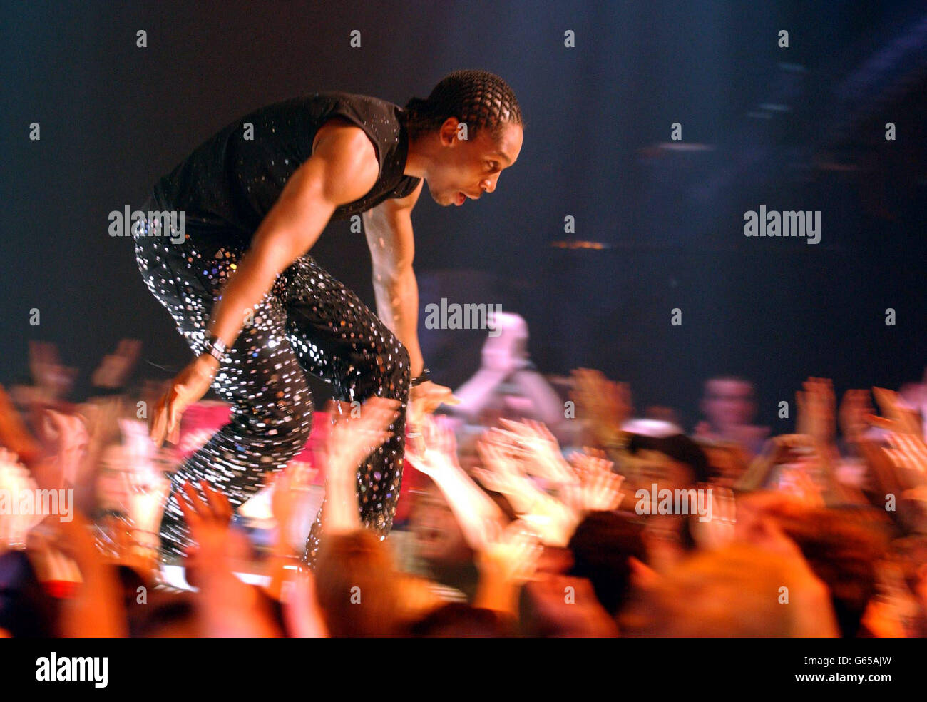 Lemar Obika, performs during grand final of Fame Academy, at Shepperton ...