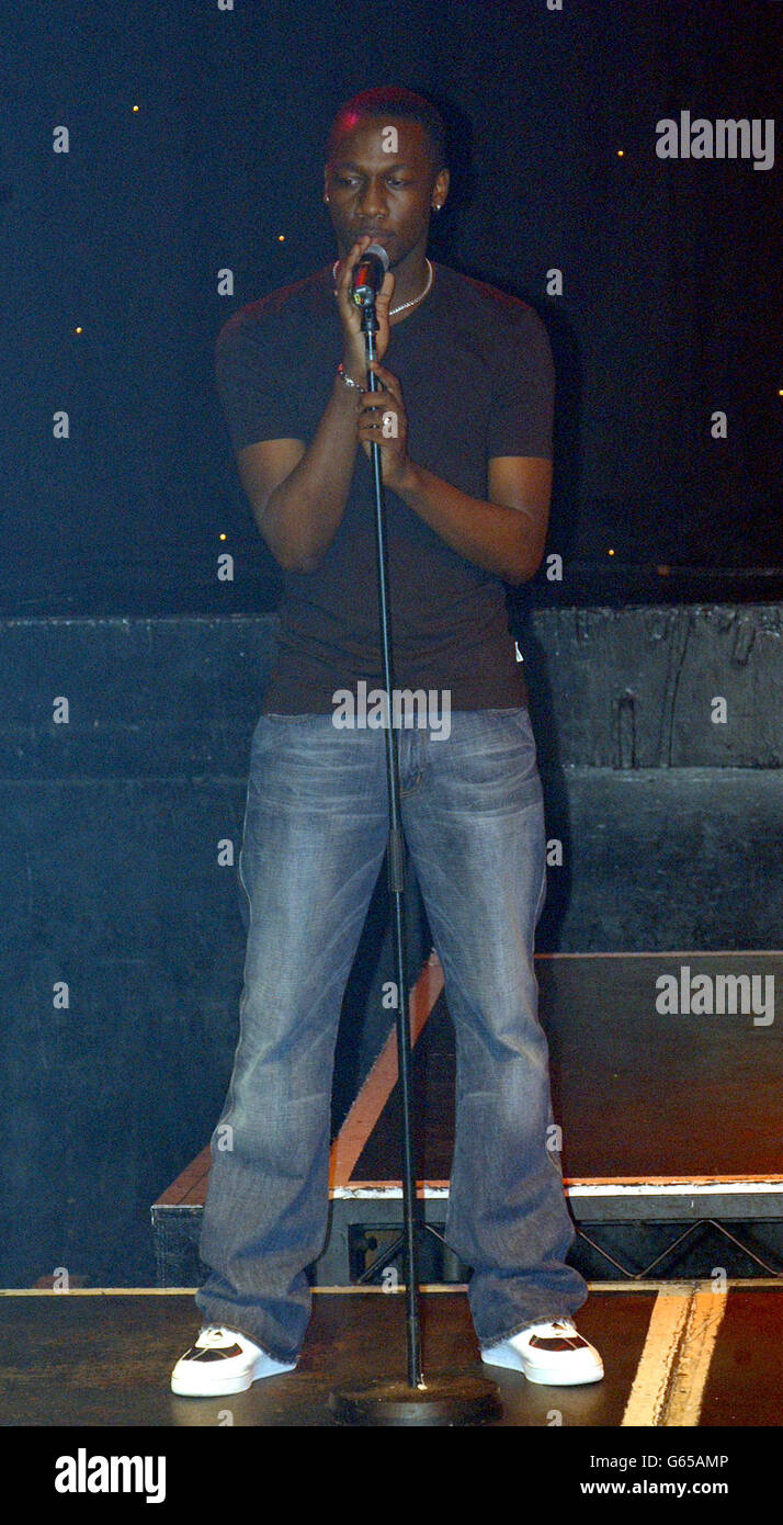 EDITORIAL USE ONLY. NO COMMERCIAL USE : Anton Gordon from Popstars: The ...