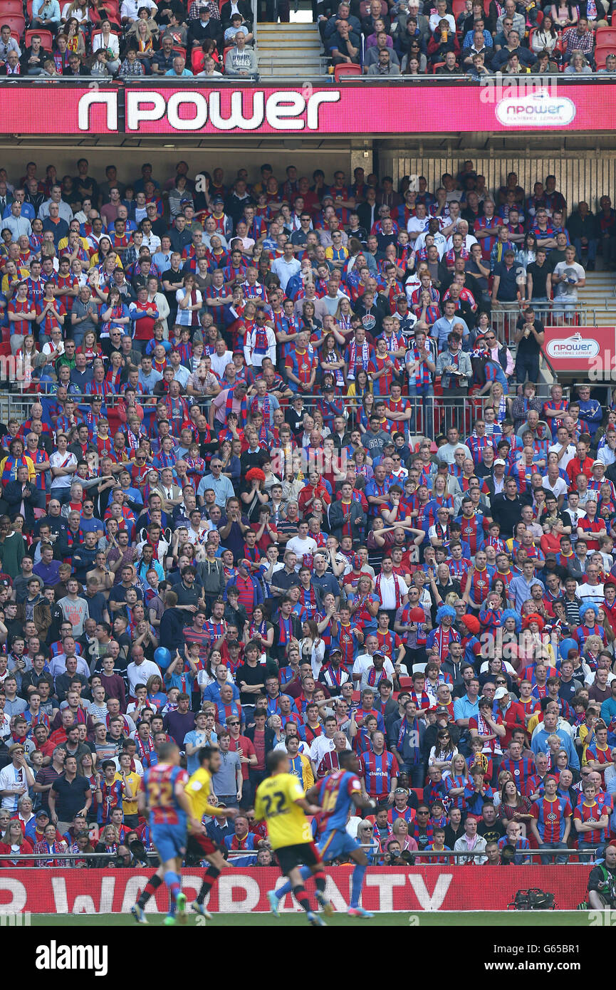 Watford fans watch the action from the stands hi-res stock photography ...
