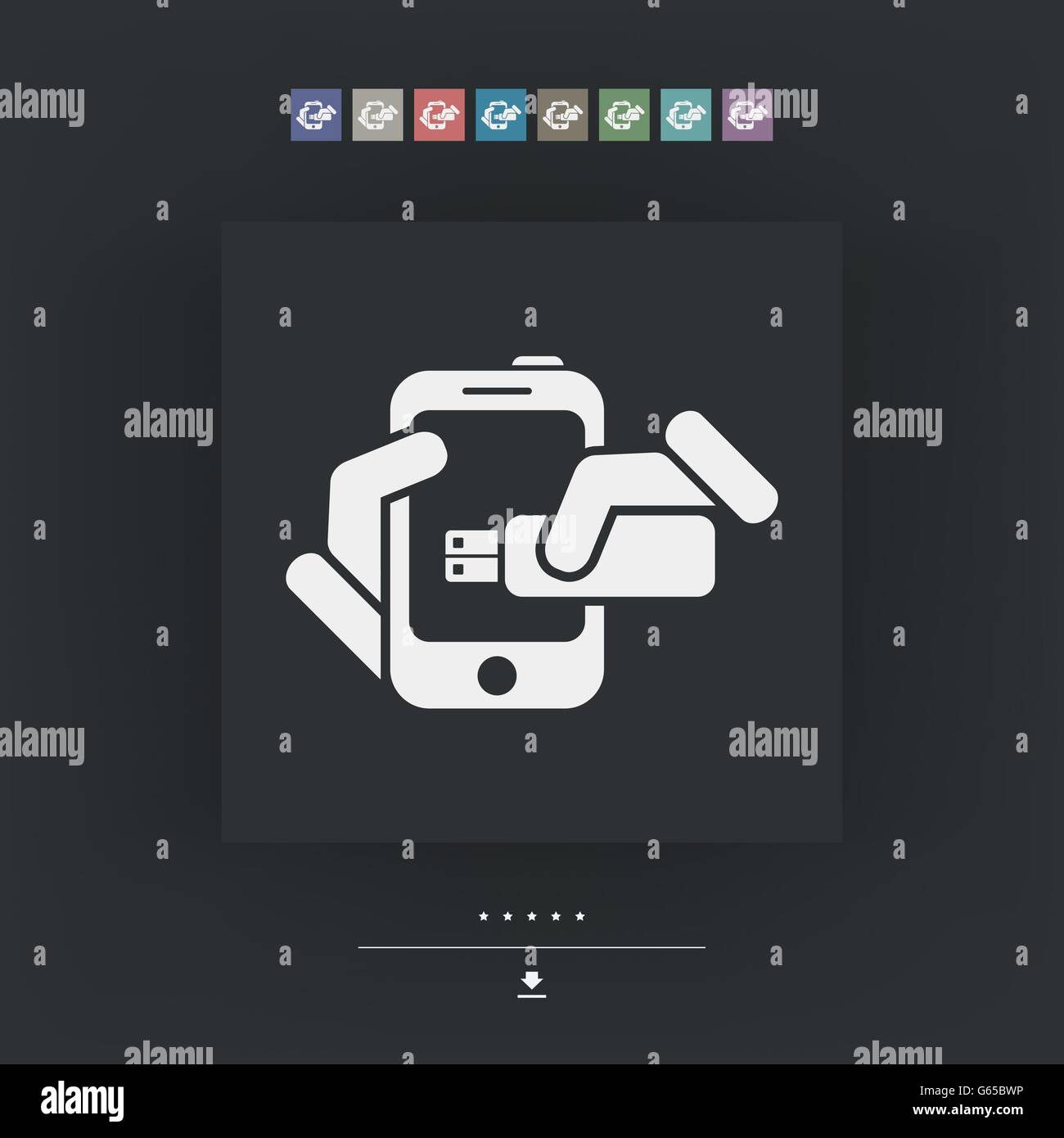 Smartphone storage icon Stock Vector Image & Art - Alamy