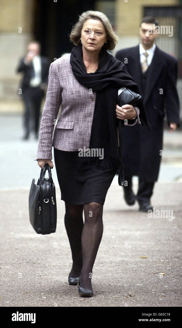 Kate Adie arrives at court Stock Photo - Alamy