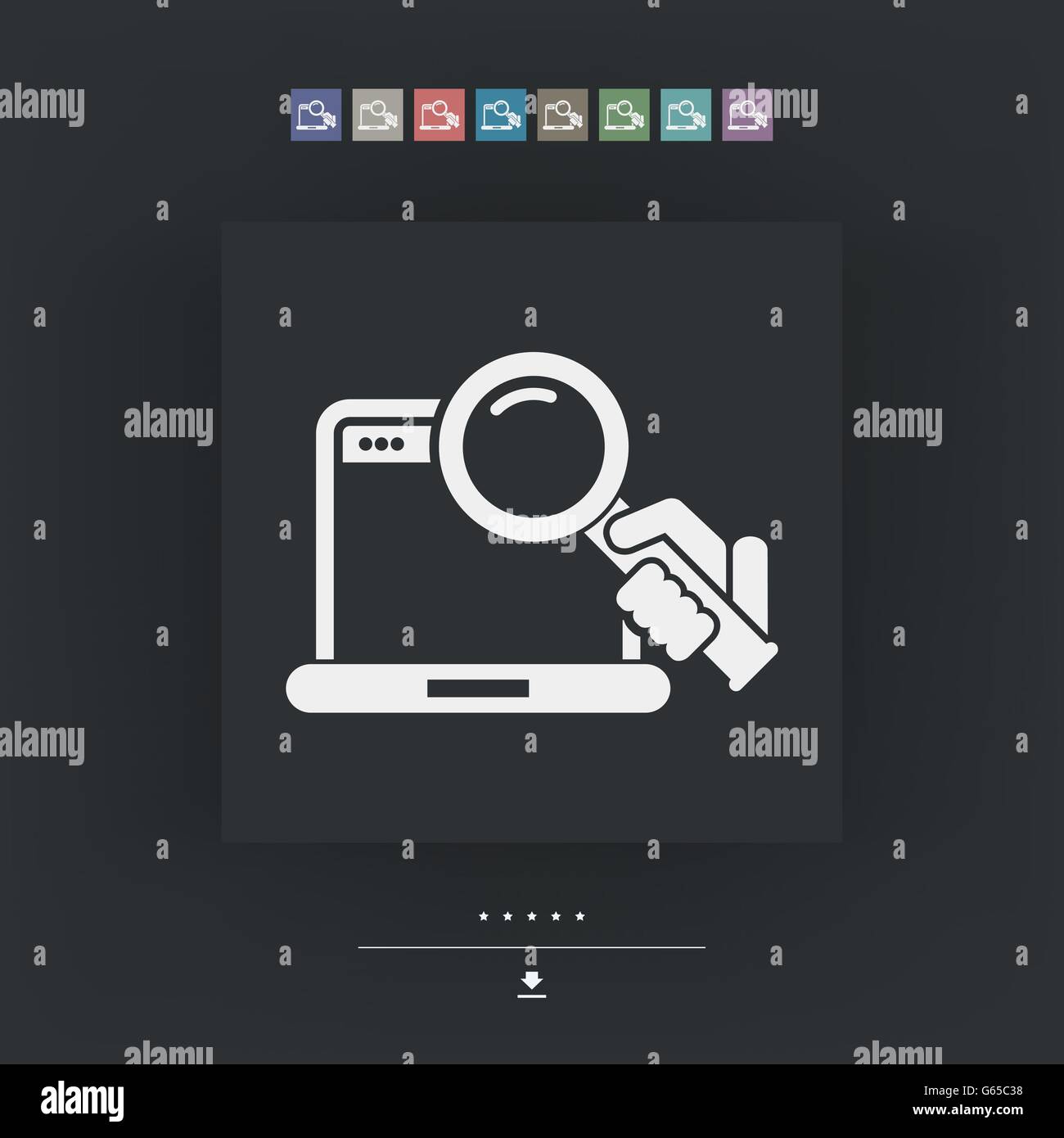 Pc search icon Stock Vector Image & Art - Alamy