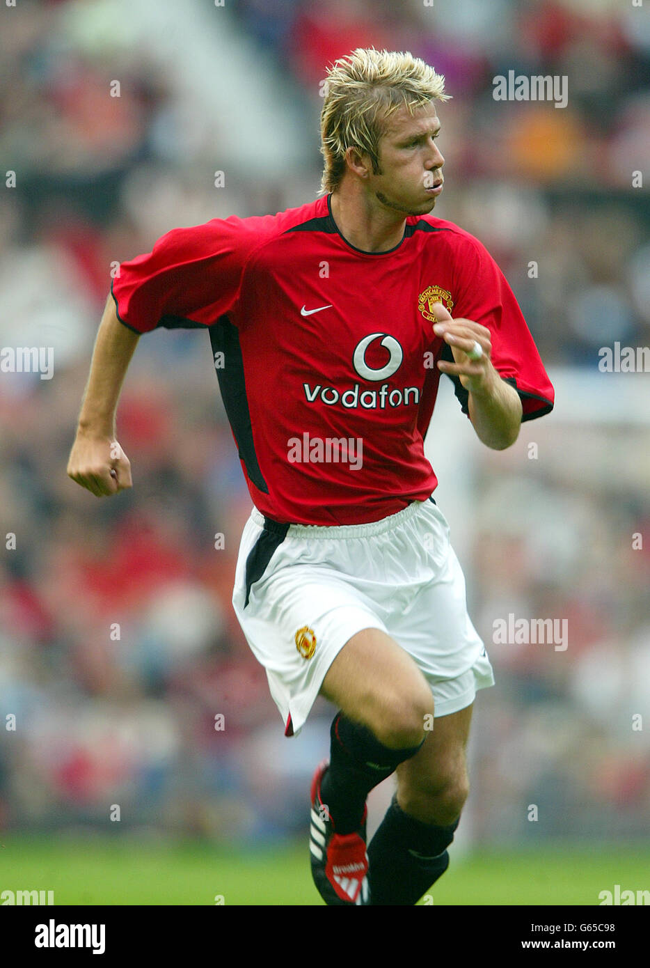 David Beckham in action for Manchester Utd Stock Photo - Alamy