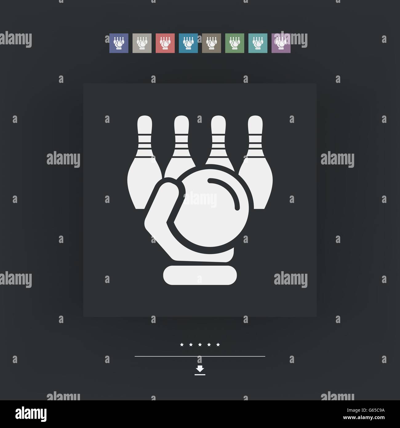 Bowling Pins Ball Icon Symbol Stock Vector Images - Alamy