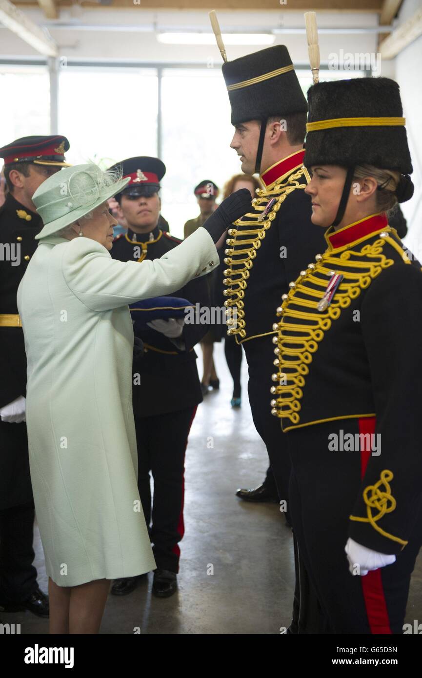 Royal visit to Royal Artillery Barracks Stock Photo - Alamy