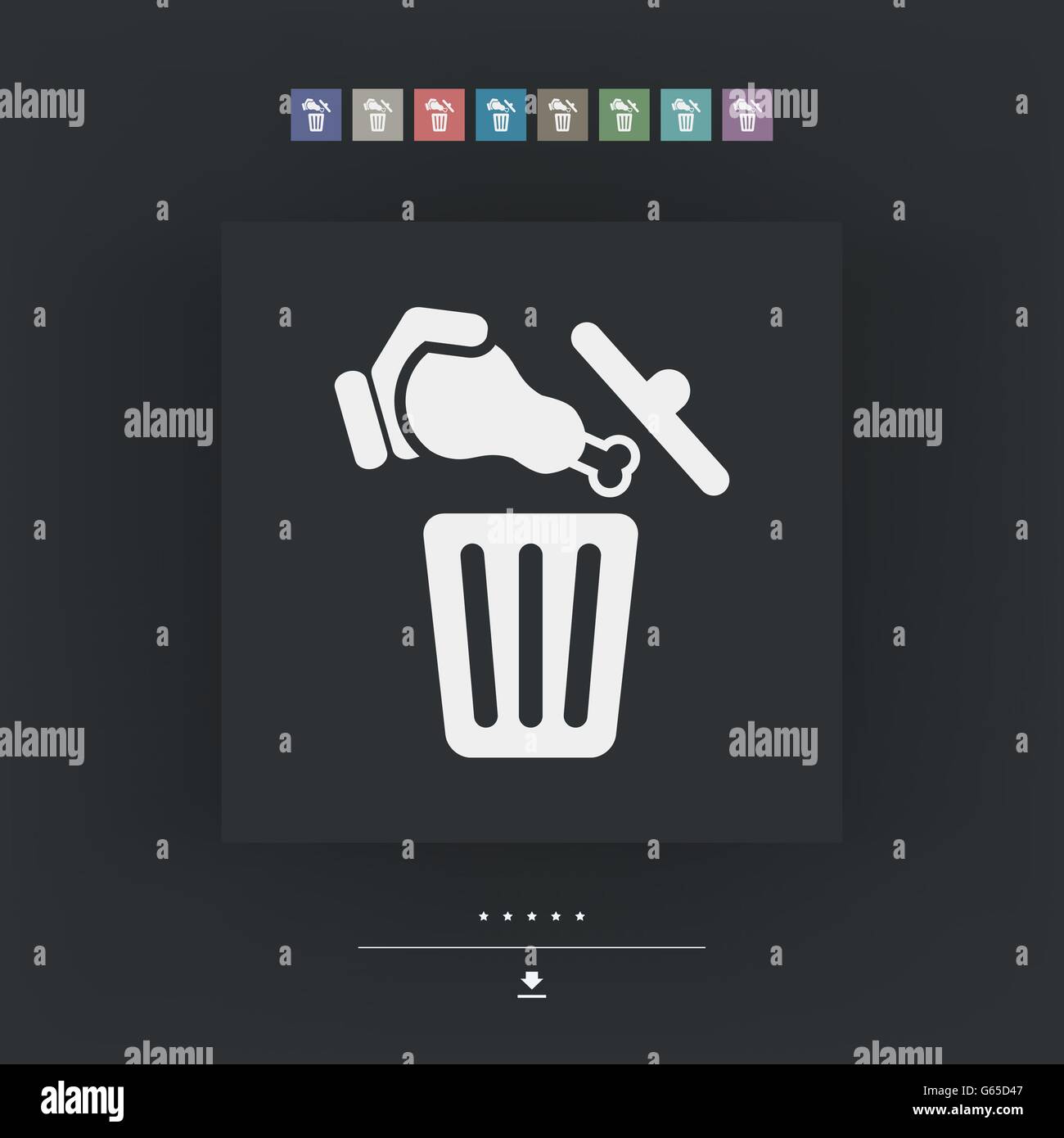 Food trash icon Stock Vector Image & Art - Alamy